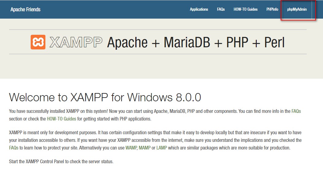 การติดตั้ง XAMPP บน Windows